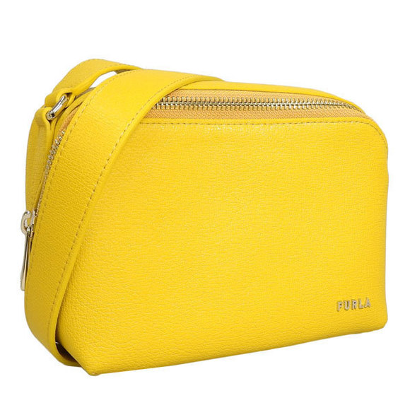 Furla | Bags | Furla Amica Mini Camera Case Shoulder Bag Leather Yellow ...